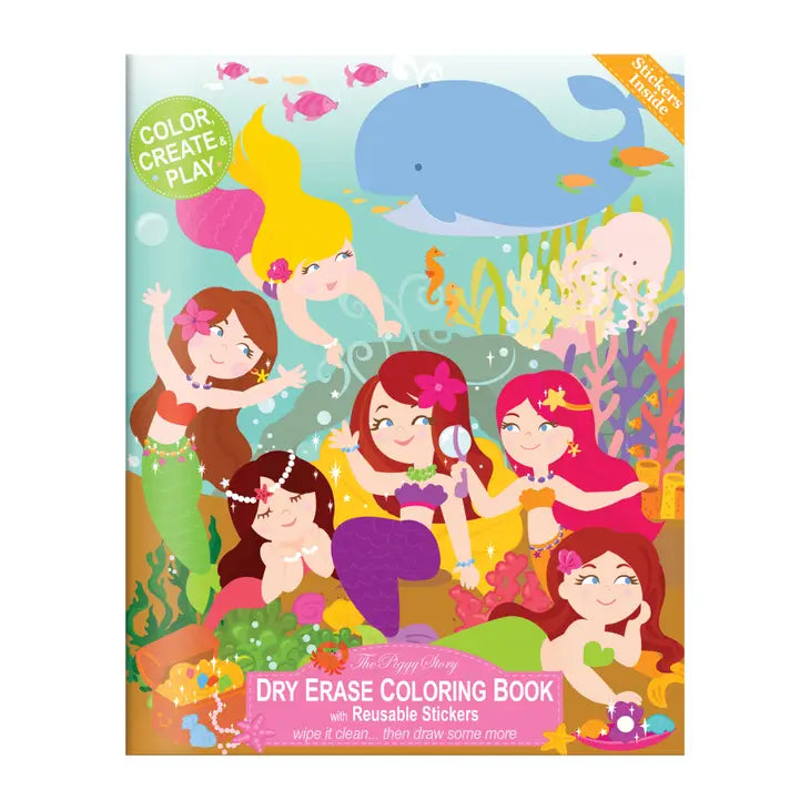 DRY ERASE COLORING BOOK - MAGICAL MERMAIDS