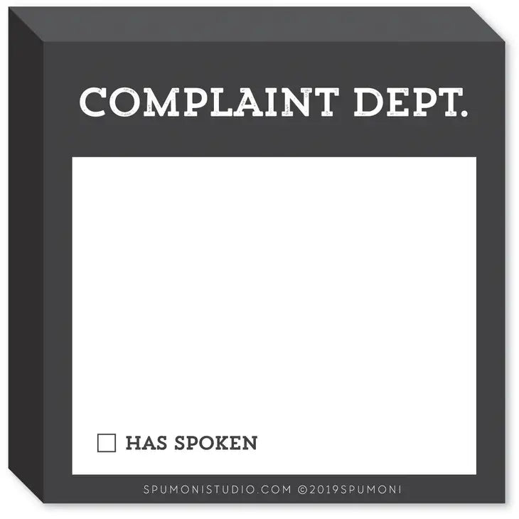 COMPLAINT DEPARTMENT (MEMO STICKY PADS)