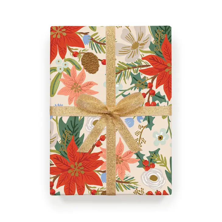 RIFLE PAPER CO POINSETTIA WRAPPING SHEETS