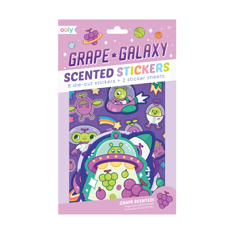 SCENTED SCRATCH STICKERS: GRAPE GALAXY